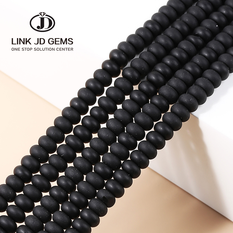2022 New Design Gemstone Wholesale - Natural frost black loose beads ...