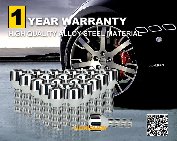 M12x1.5 Automative Locking Wheel Bolts Kit With Key - HONISHEN