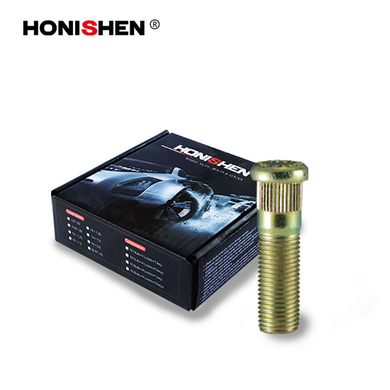 14x1.5 Color Zinc Knurl Studs WS-505- HONISHEN