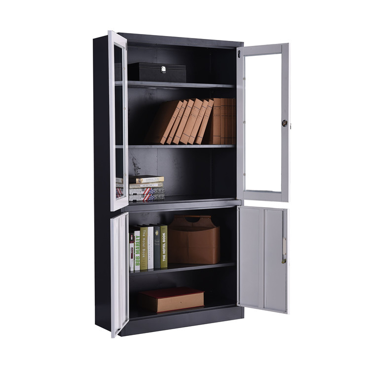 Glass Door Bookcase Metal File Cabinet Standard File Cabinet