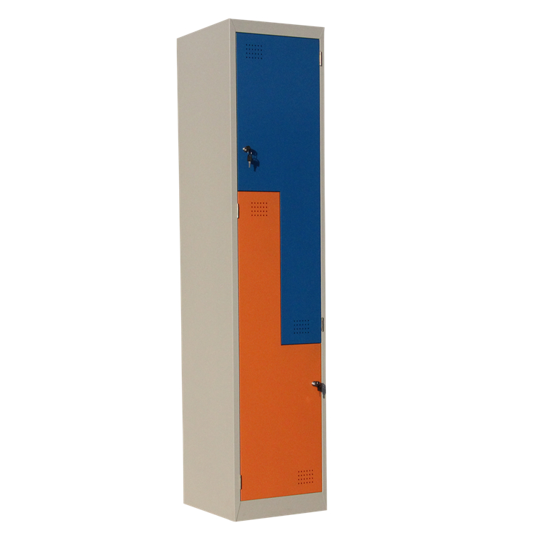 Office Filing Storage Z Shape Locker 2 Tier Stepped Metal Locker ...