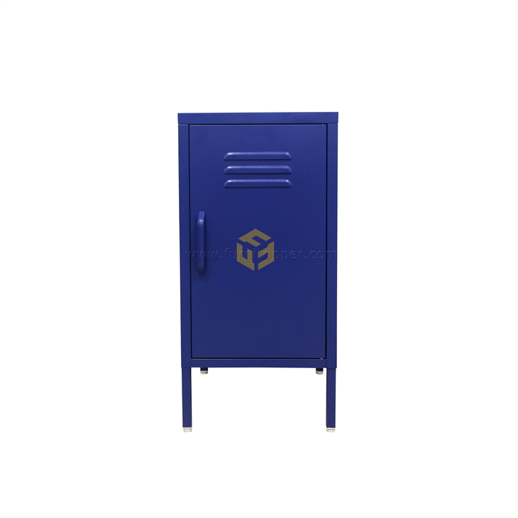Dark Blue Metal Mini Storage Locker for Home Use Bedroom Nightstand ...