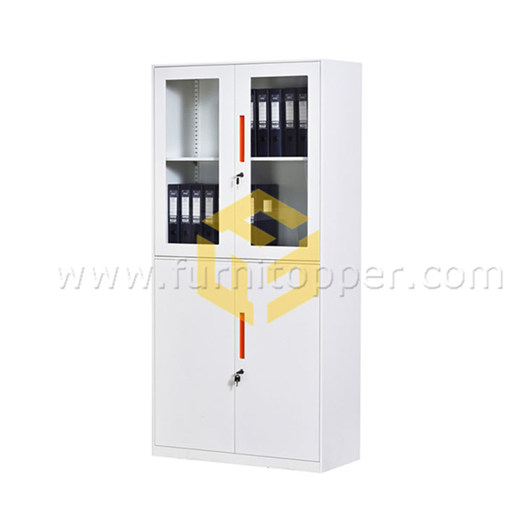 Metal Furniture Showcase Narrow Frame Fashionable Glass Door Storage ...