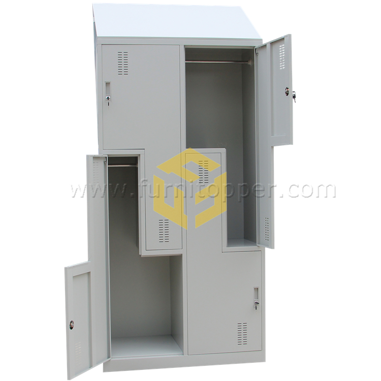 Luoyang Triple Z Shape Gym Lockers for Sale Standard Locker