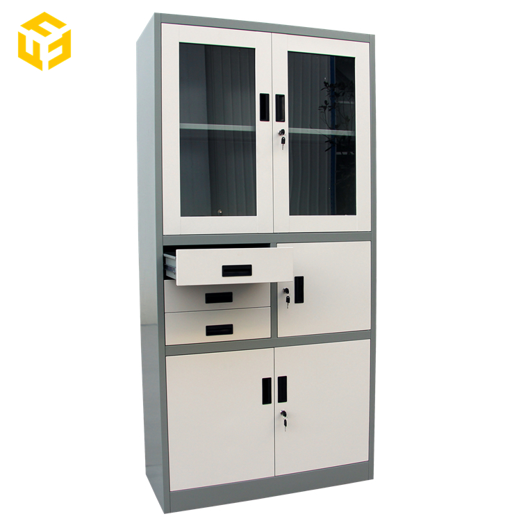 Office High Storage Cupboard File Cabinet with Safe Box Inside Metal ...