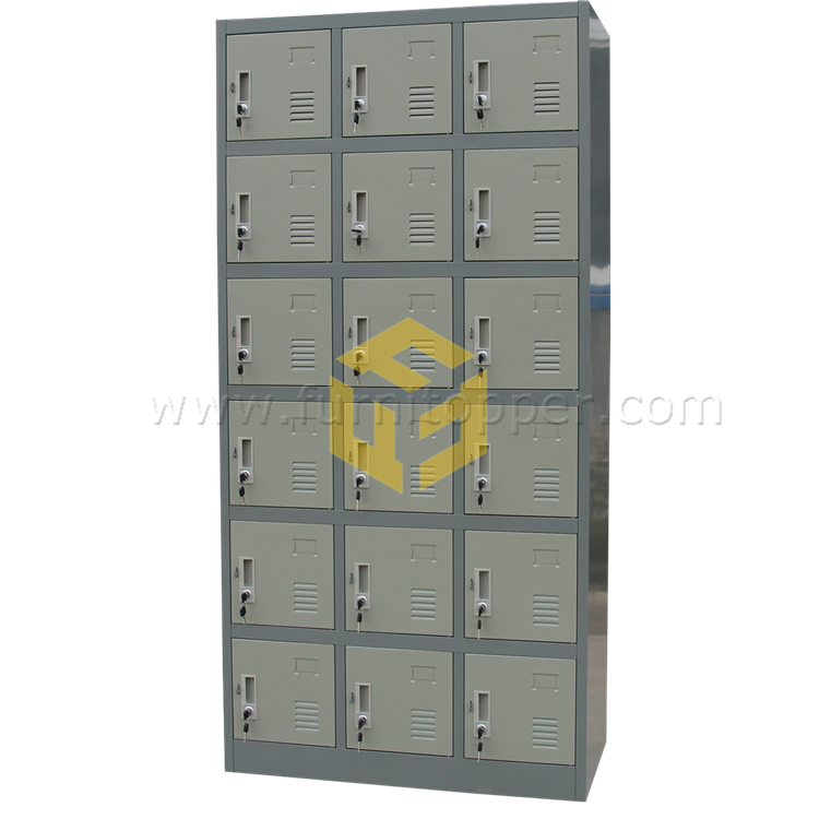 Office Storage School Gym Use 18 Steel Locker Metal Wardrobe Lockers On ...