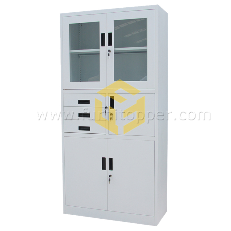 Office High Storage Cupboard File Cabinet with Safe Box Inside Metal ...