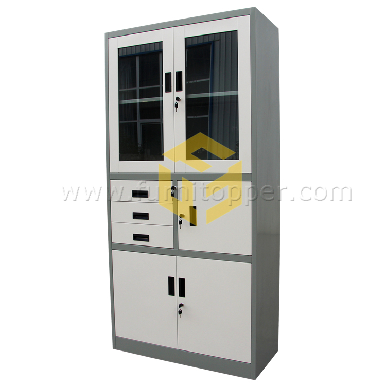 Office High Storage Cupboard File Cabinet with Safe Box Inside Metal ...
