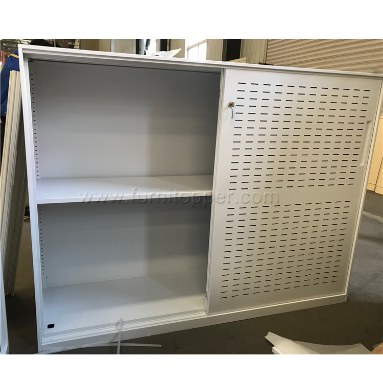 Luoyang Office Wide Slider File Cabinet with Perforated Doors Sliding ...