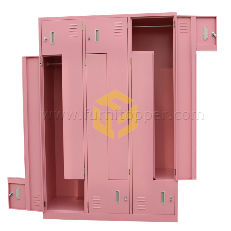 Luoyang Triple Z Shape Gym Lockers for Sale Standard Locker