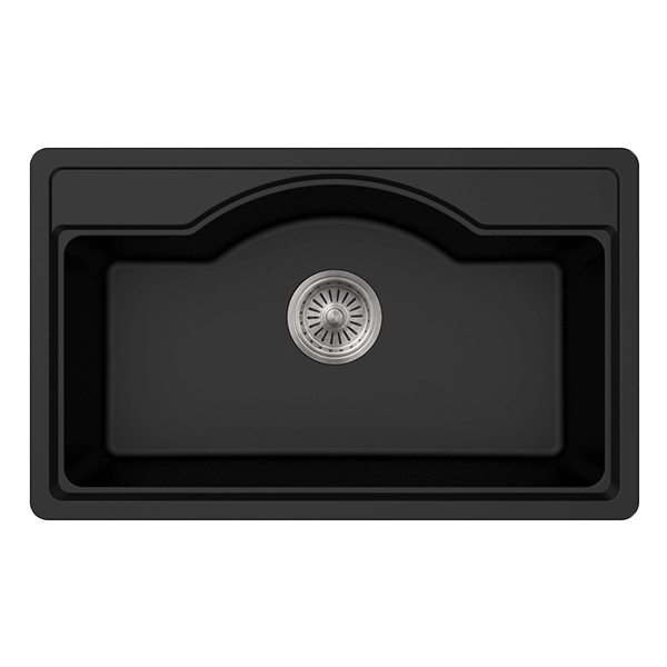 High Class Black Undermount Composite Granite Kitchen Sink-Bienstone.com