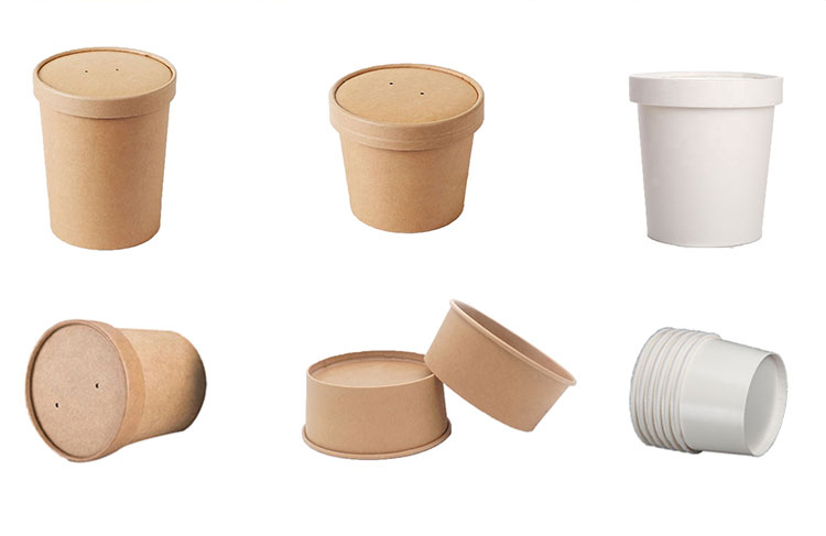 Kailai Packaging Paper Printed Disposable Noodle Soup Container Soup Bowl