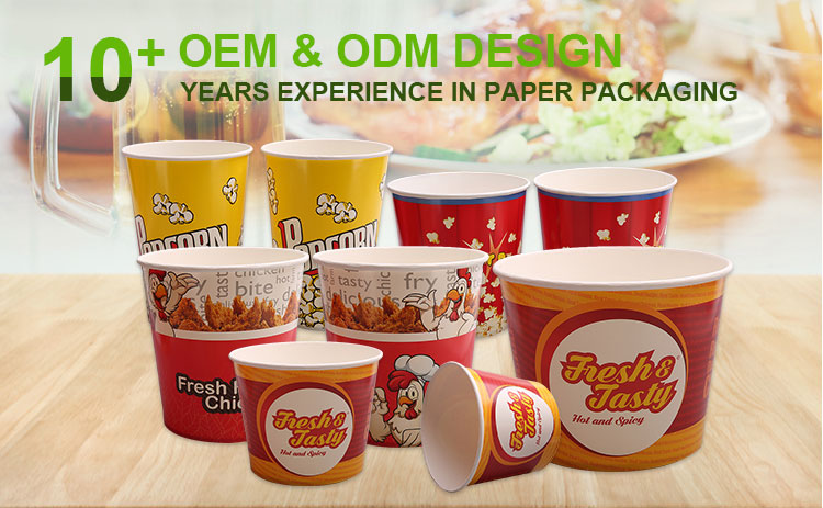 Kailai Packaging 24 32 46 64 85 120 130 150 170oz Disposable Paper
