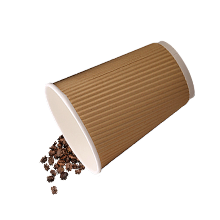 Kailai Packaging Disposable Custom Printed Ripple Paper Cup Double