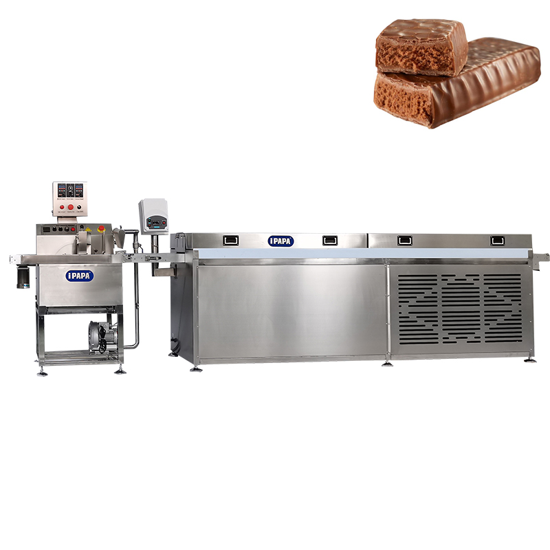 Máquina pequeña para bañar chocolate con ventilador de refrigeración
