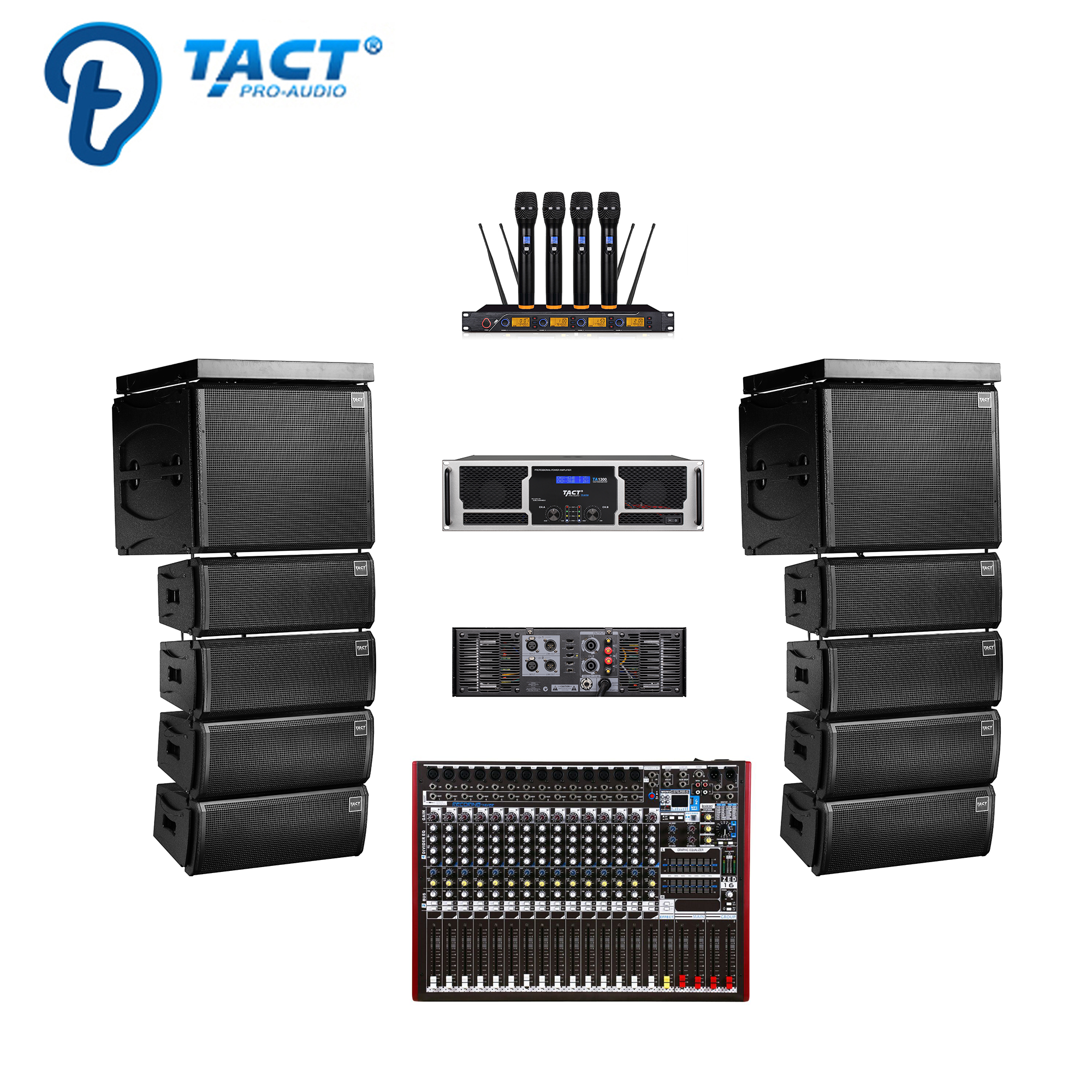 TACT - Cheap dual 8 inch professional audio mini line array system