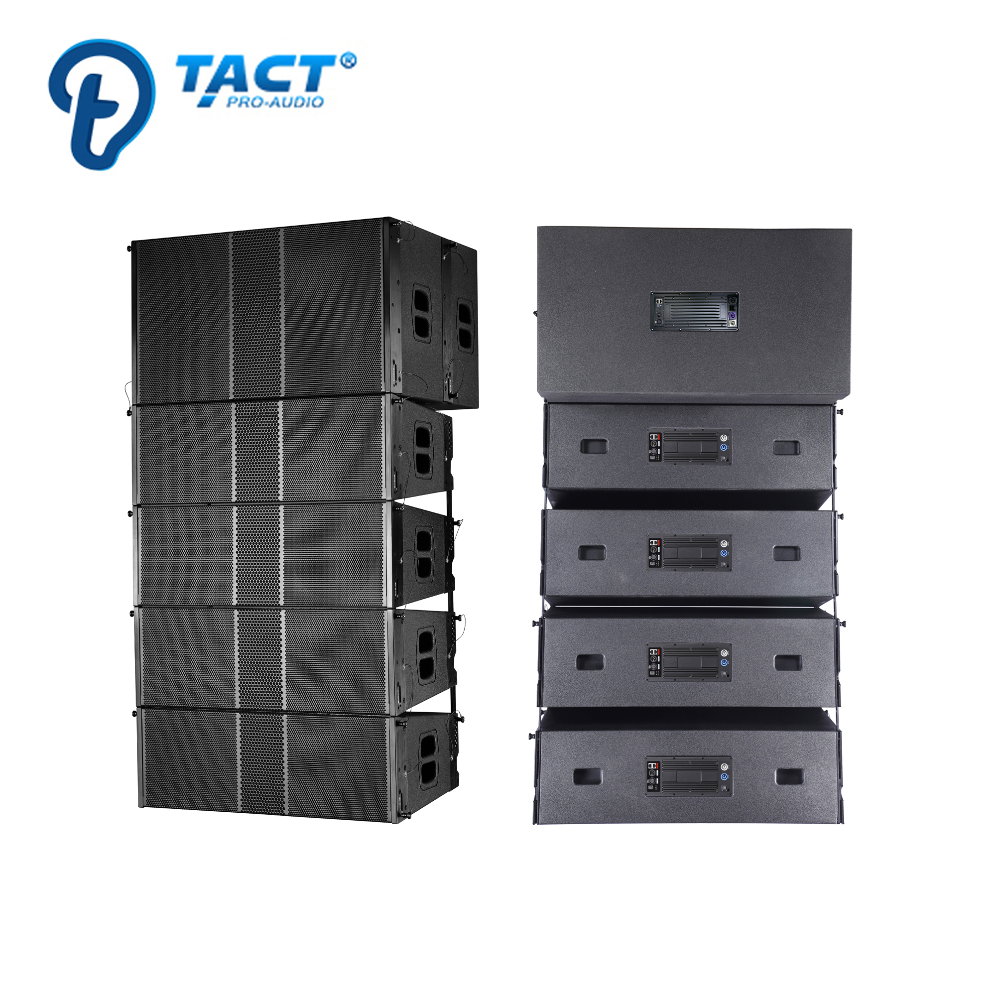 TACT - Active line array speaker system double 10 inch with dsp ...
