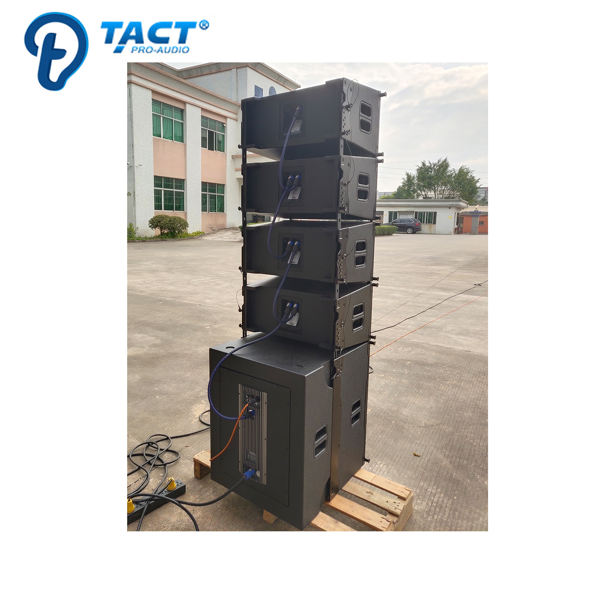 TACT - Powered 10inch line array speaker system small show mini active line array speaker Line ...