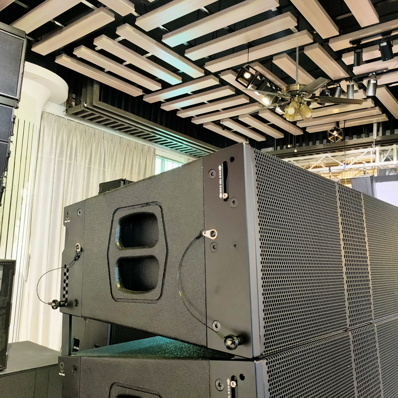 TACT - Active line array speaker system double 10 inch with dsp ...