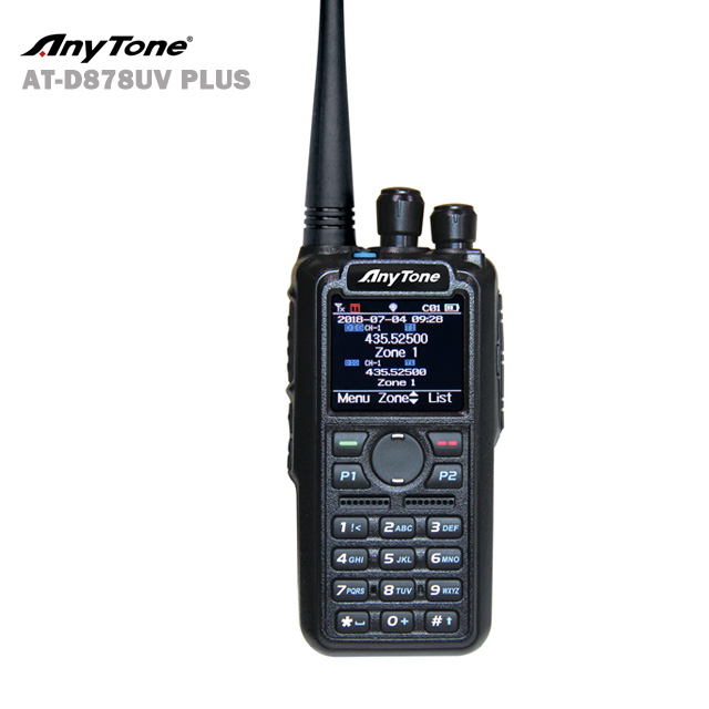 Anytone - ANYTONE DMR Digital Two Way Radio AT-D878UV PLUS Dual Band VHF/UHF Walkie Talkie with ...