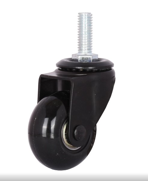 LPHY - 2 Inch Black PU Wheels Caster 50mm Small Furniture Castor ...