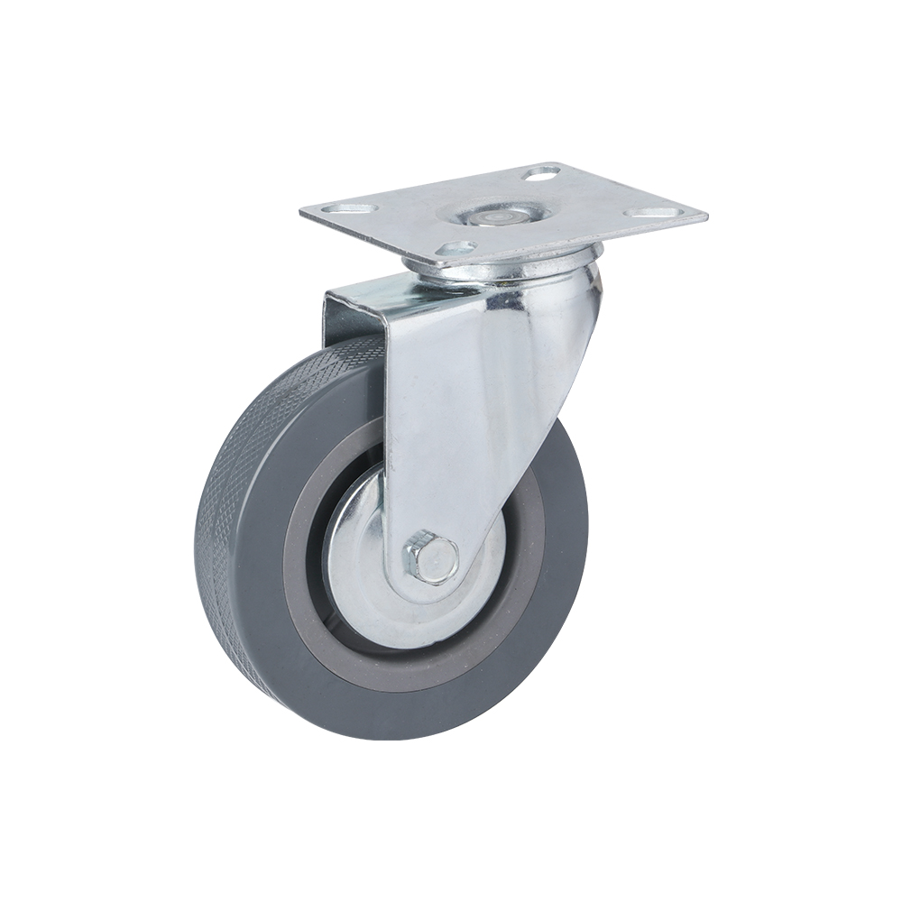 LPHY - Grey rubber Casters and Wheels for Furniture, light duty small ...