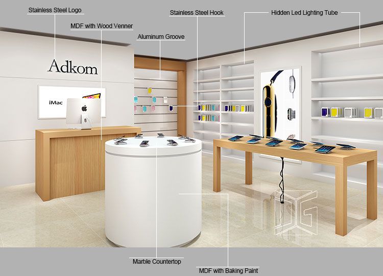 EL02 High End Mobile Store Interior Design_
