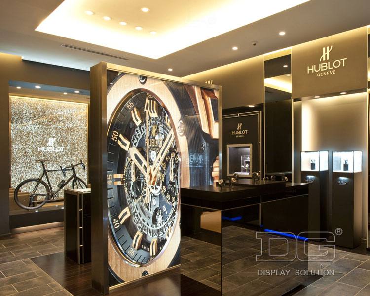 DG Showcase Custom Watch Display Counter Wood Glass Showcase Interior ...