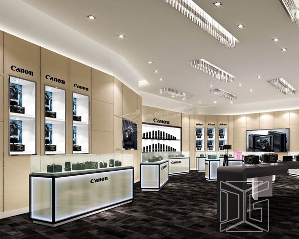 EL38 High End Wooden Cell Phone Store Furniture_