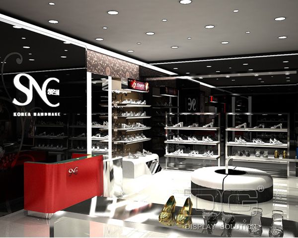 FT05 Innovative Design Wooden Shoe Store Display_