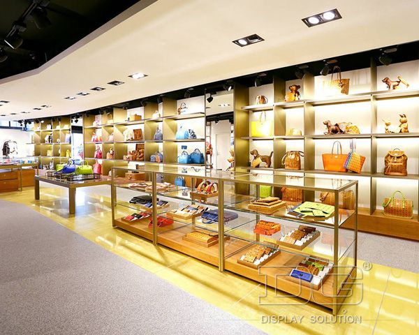 HB41 Latest Wooden Handbag Store Decoration_