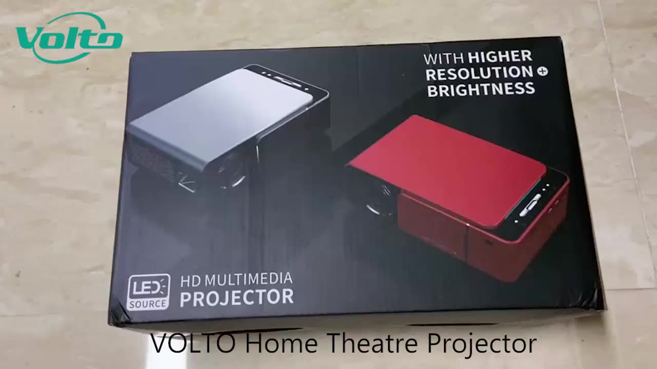โลโก้ที่กำหนดเอง Basic Full HD Mini Projector P12 ผลิตในประเทศจีน