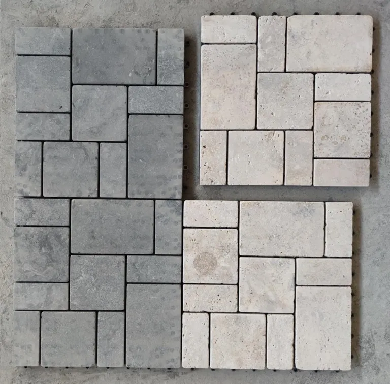 Stone French Pattern Paver Patterns Classic Tumbled Travertine French