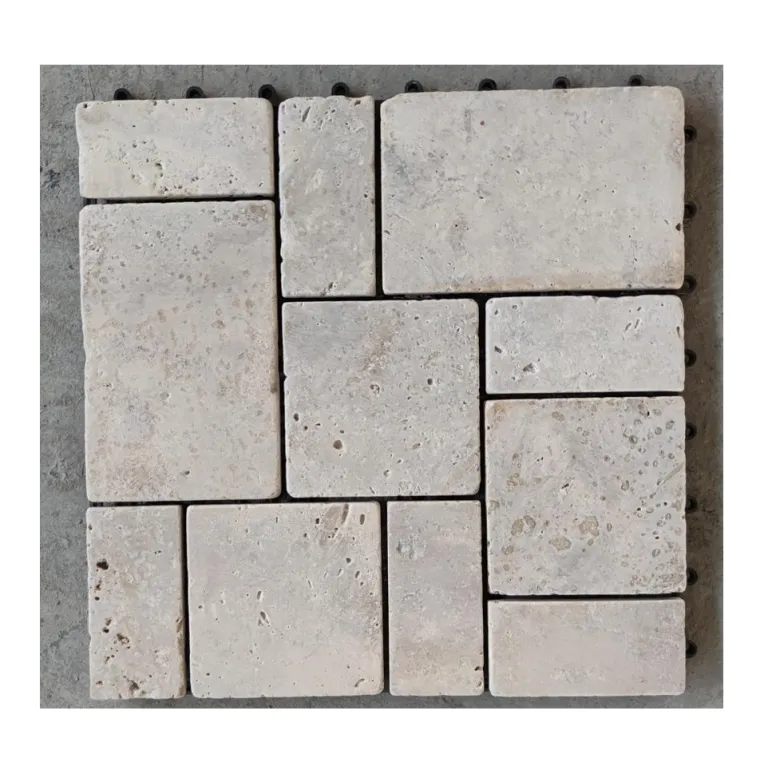 Stone French Pattern Paver Patterns Classic Tumbled Travertine French